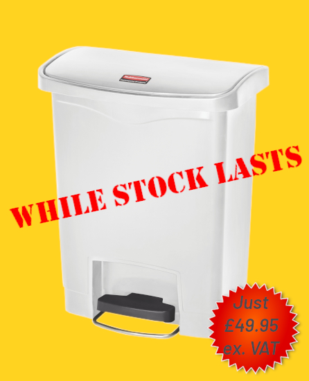 Waste Management - Rubbermaid Slim Metal Step Bins - 90ltr Metal Step ...